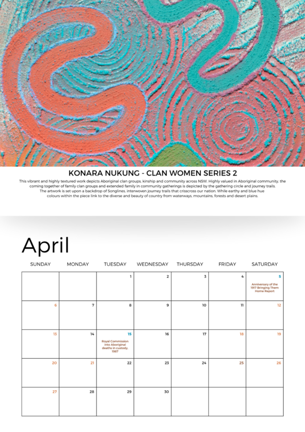 Indigenous Calendar: 2025 Calendar of Significant Indigenous Dates